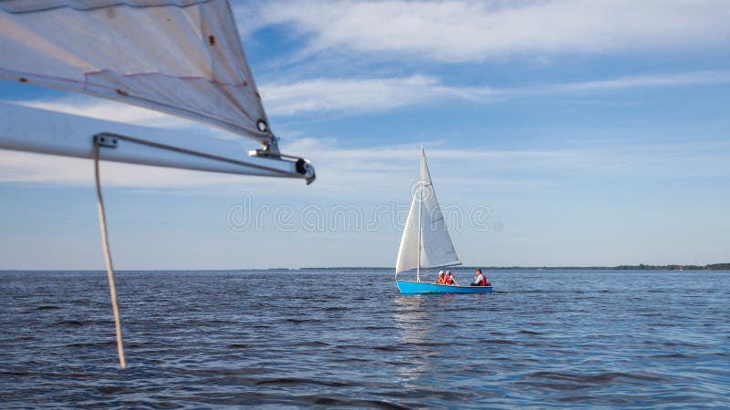 Sailing dinghy stock photo. Image of active, competition - 196205590