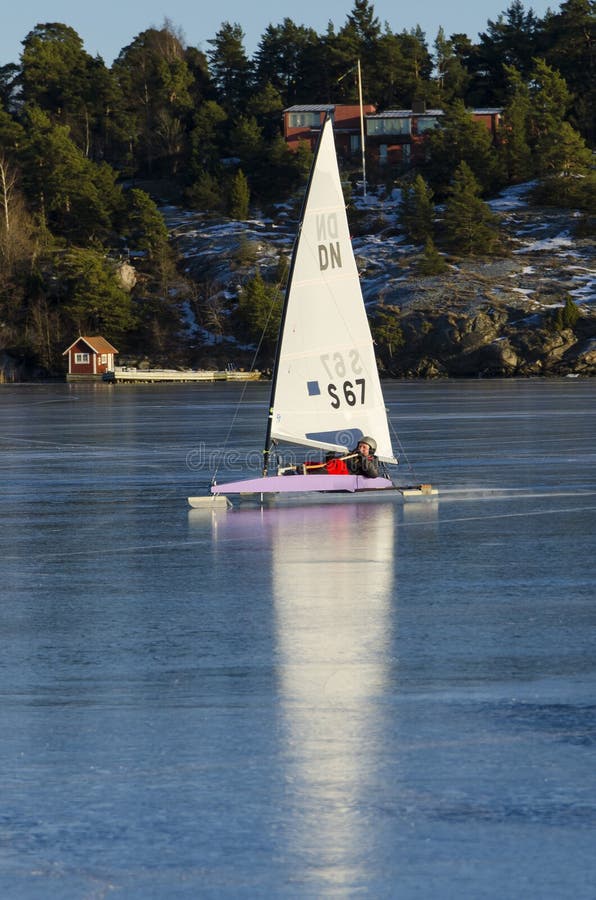 Sailing DN Iceboat in Stockholm Archipelago Editorial Image - Image of ...