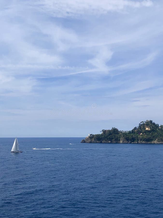 Sailing in Italy stock photo. Image of ocean, clouds - 119681822