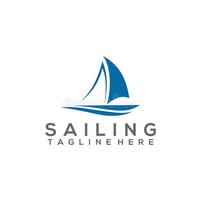Sailing Logo Concept Vector Isolated in White Background Stock Vector ...