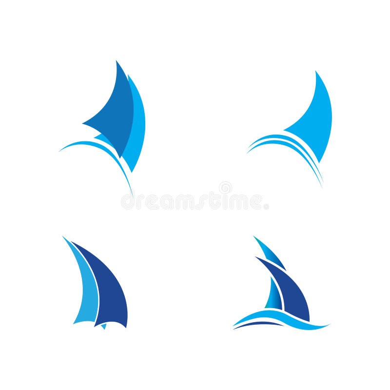 Sailing Logo Vector Icon Concept Illustration Design Template Stock ...