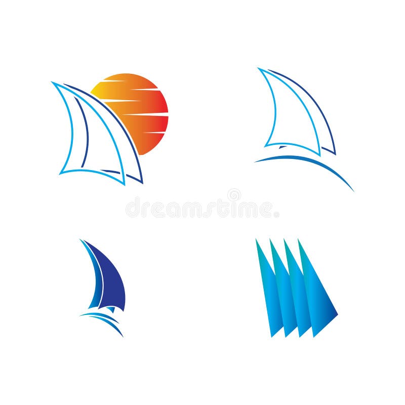 Sailing Logo Vector Icon Concept Illustration Design Template Stock ...