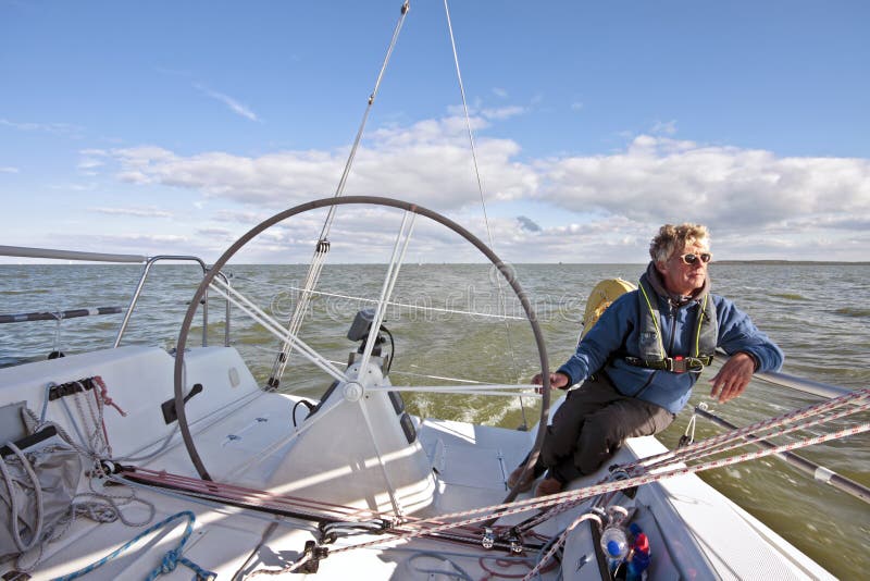 Sailing in the Netherlands stock image. Image of person - 16560155