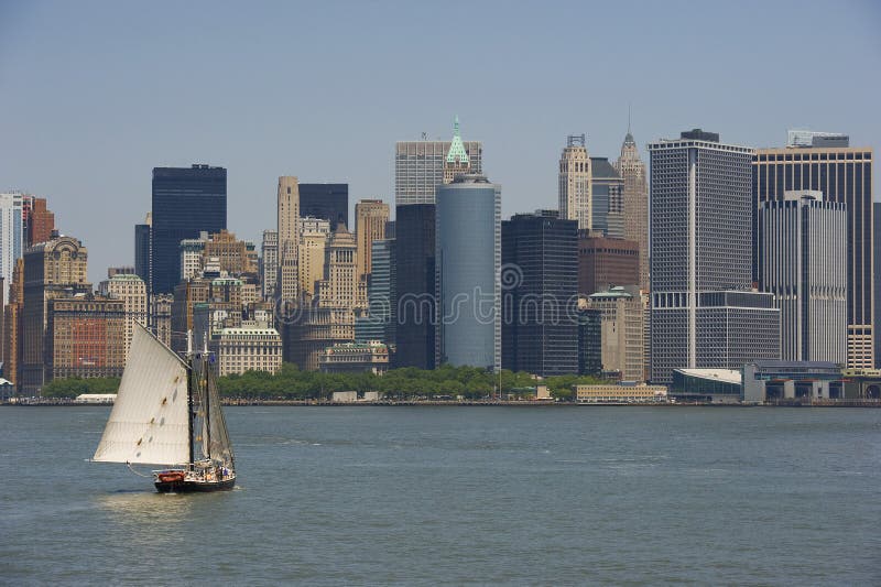 Sailing in new york stock photo. Image of ship, city - 33388178