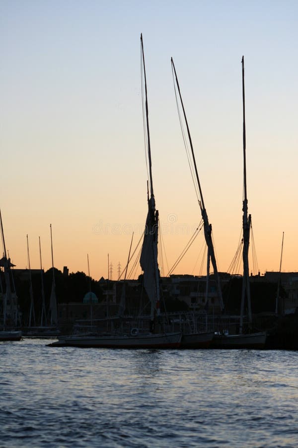 Sailing on the Nile with Traditional River Sailing Ships Photographed ...