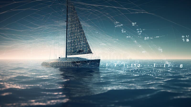 Sailing on the Ocean of Big Data Stock Illustration - Illustration of ...
