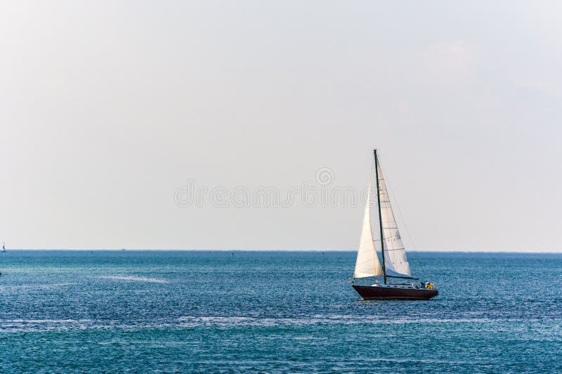 Sailing on an open water stock image. Image of light - 40920179