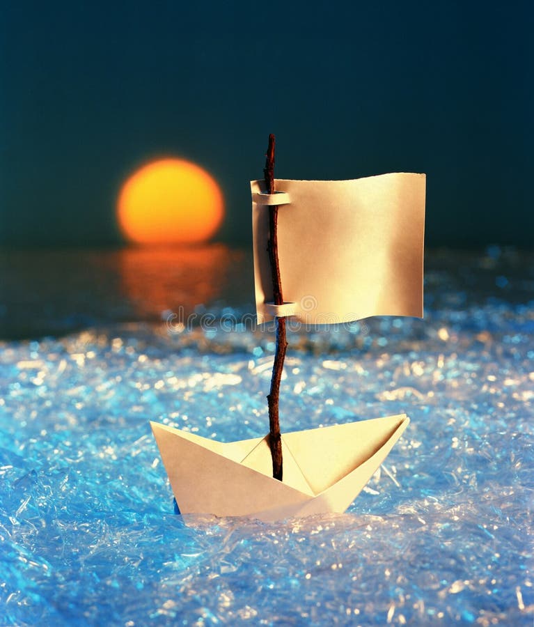 Sailing paper ship stock photo. Image of beginnings, inspiration - 23618224
