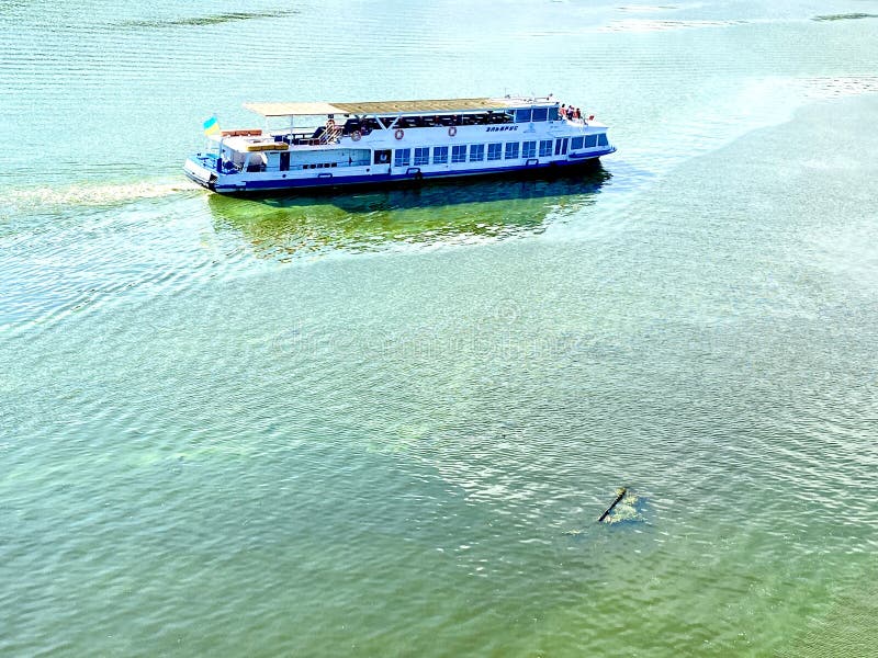 Sailing Passenger Ship Top View Editorial Photography - Image of boat ...
