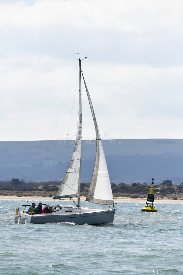 Sailing in Poole Harbour editorial photo. Image of vertical - 280755081