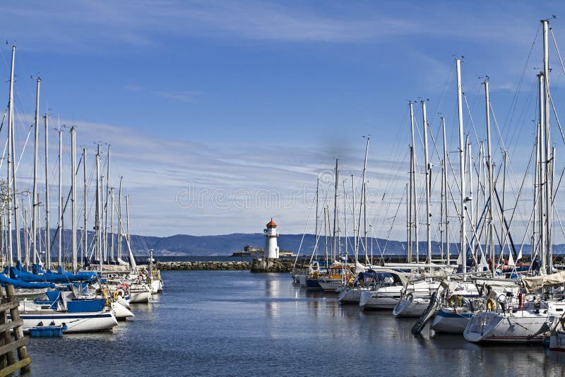 Sailing port Trondheim editorial photo. Image of basin - 42321526