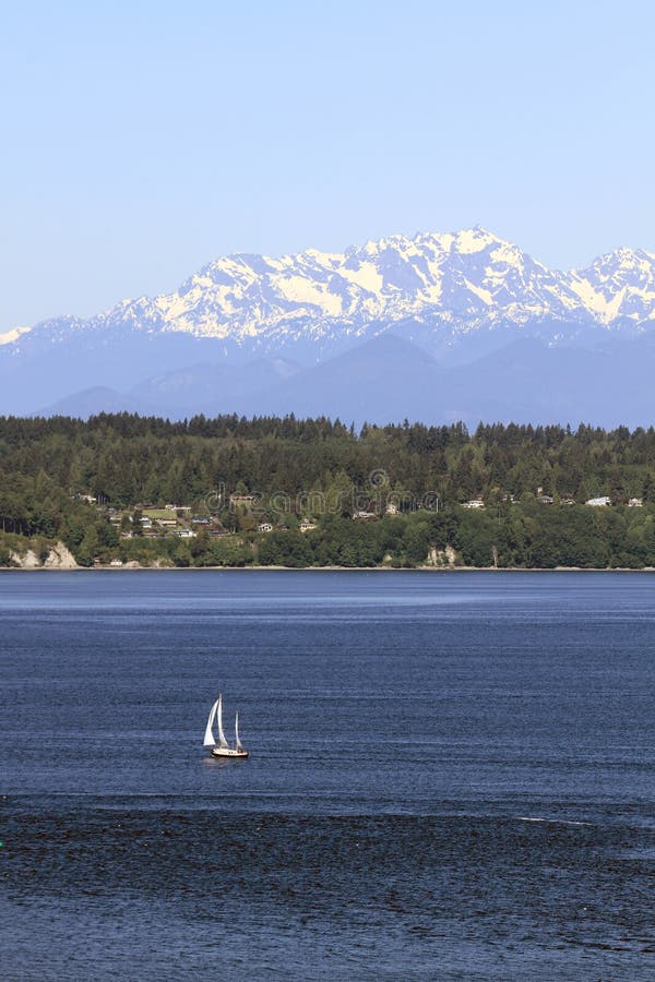 Sailing Puget Sound Olympic Peninsula View Stock Photos - Free ...