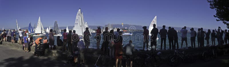 Bol D Or Race On Lake Geneva. Editorial Stock Photo - Image of boats ...