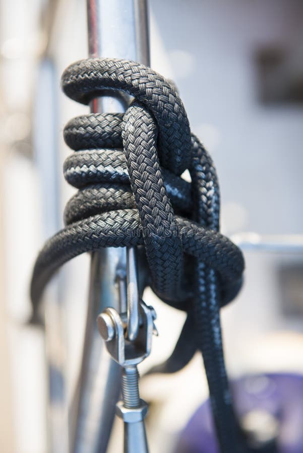 Sailing Rope on Catamaran Boat Stock Image - Image of bundle, boat ...