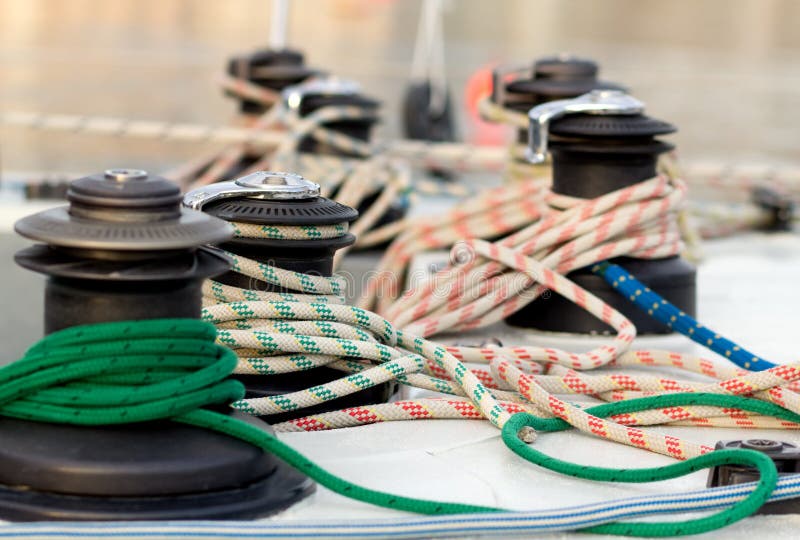 Sailing ropes, sepia toned stock photo. Image of boat - 19625962