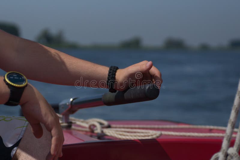 Sailing stock photo. Image of water, rudder, helm, zeilen - 49752992