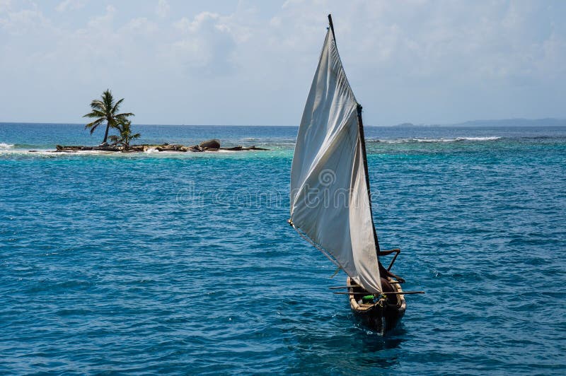Sailing the San Blas Islands, Panama Stock Image - Image of outdoor ...
