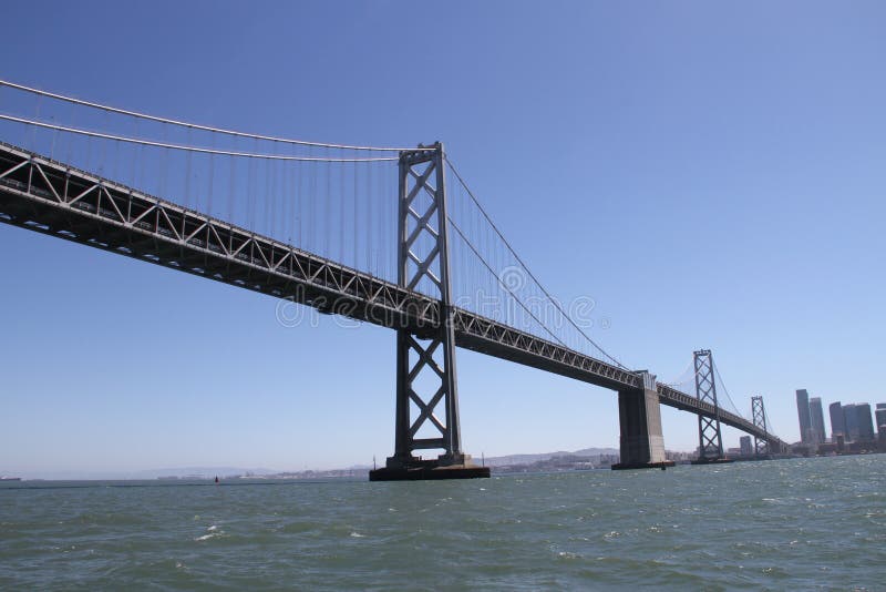 San Francisco, Bay Bridge from the Water Stock Image - Image of bridge ...