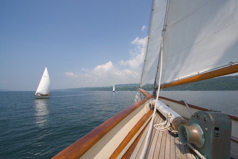 Sailing in scooner stock photo. Image of boat, water - 12792102