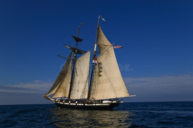 Sailing at Sea Under Full Sail Stock Image - Image of master, commander ...