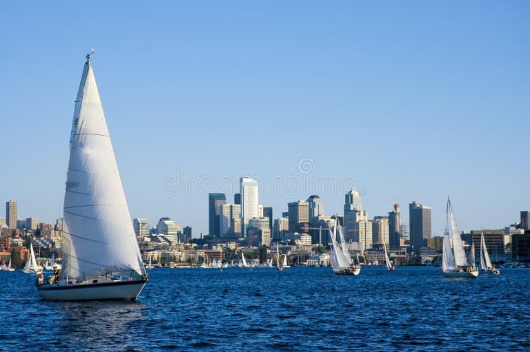 Sailing in Seattle editorial photography. Image of sail - 2634067