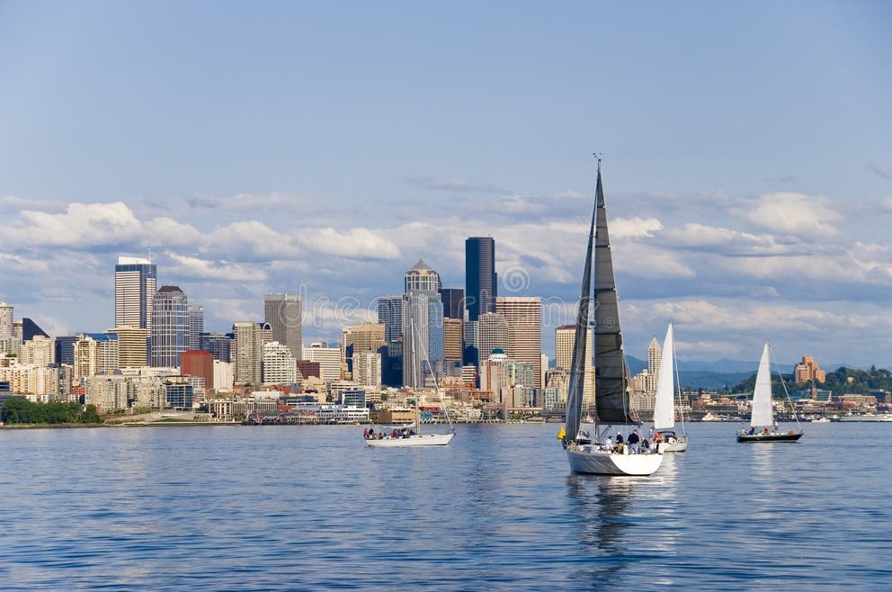 Sailing in Seattle stock photo. Image of captain, fresh - 2655638