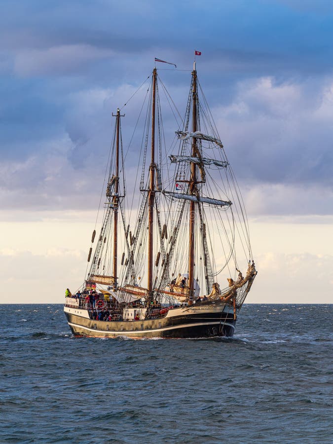 Sailing Ship on the Baltic Sea in Warnemuende, Germany Editorial Stock ...