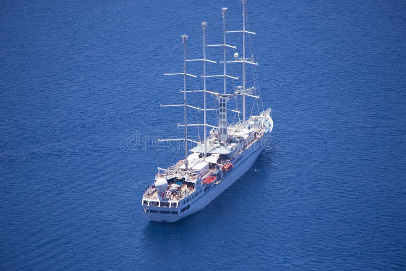 Ship in the blue sea stock image. Image of boat, maritime - 125242645