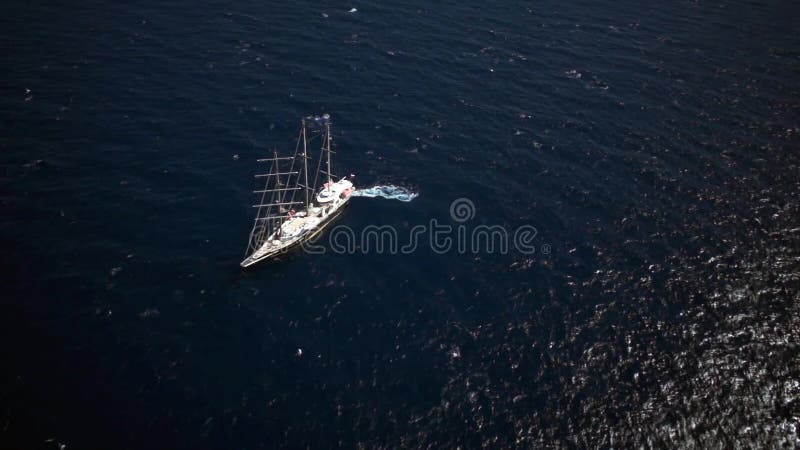 Sailing Ship in Calm Weather Sailing on the Ocean Stock Video - Video ...