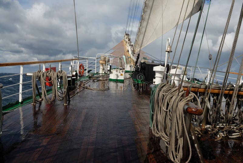 Sailing Ship in Heavy Weather Stock Photo - Image of dinghies, sailboat ...