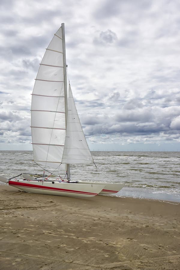 Sailing Ship with Hull, Mast, Rigging and Sails Stock Photo - Image of ...