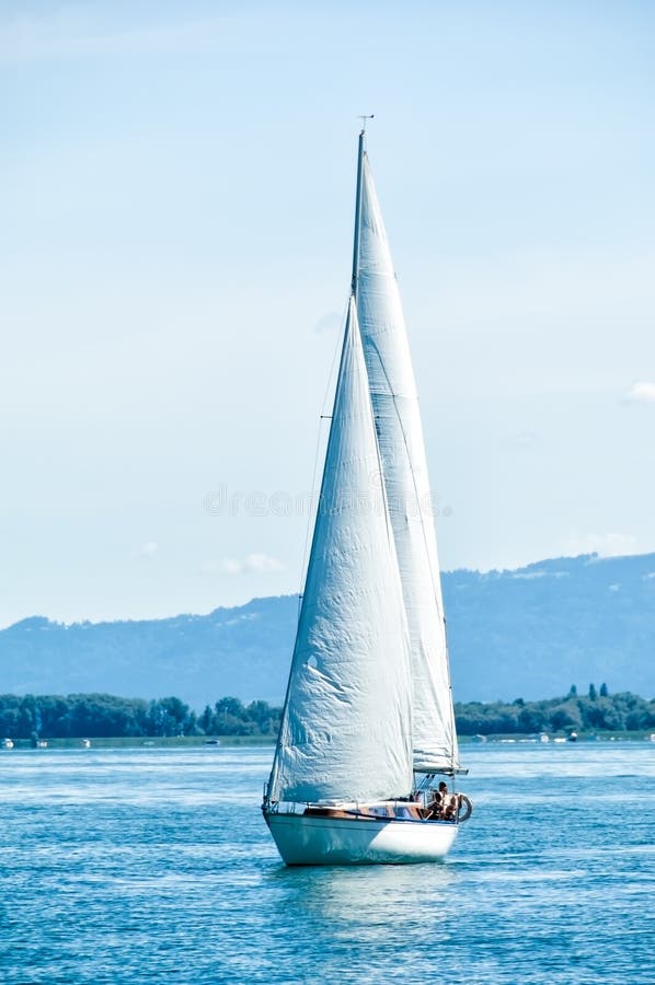 Sailing Ship with Hull, Mast, Rigging and Sails Stock Photo - Image of ...