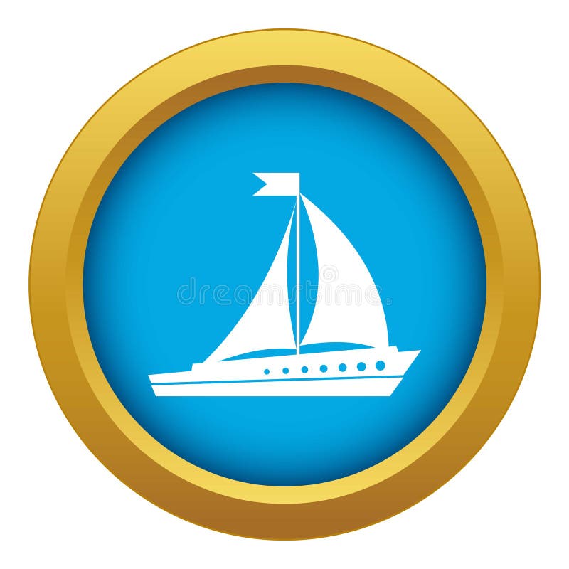 Sailing Ship Icon Blue Vector Isolated Stock Vector - Illustration of ...