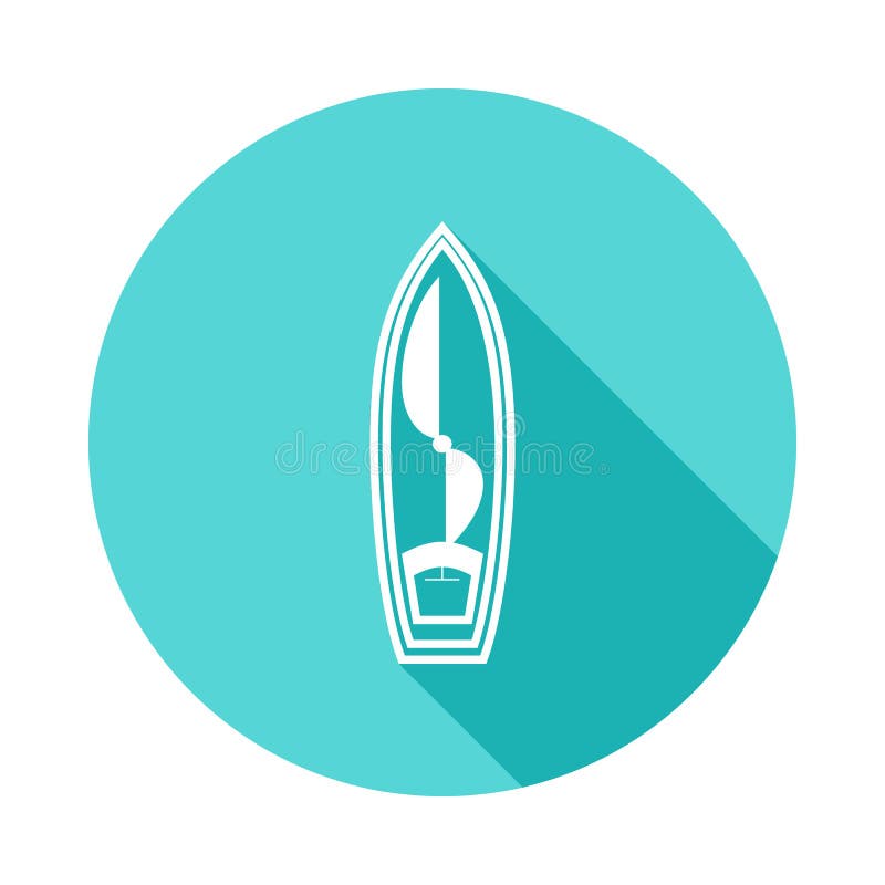 Sailing Ship Icon in Flat Long Shadow. One of Ships Collection Icon Can ...