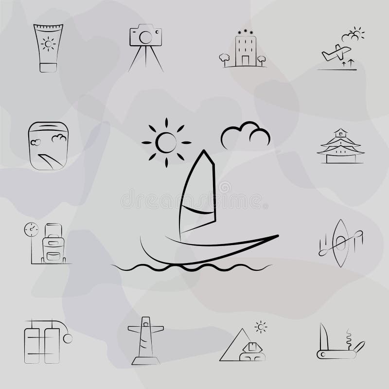 Sailing Ship Icon. Travel Icons Universal Set for Web and Mobile Stock ...
