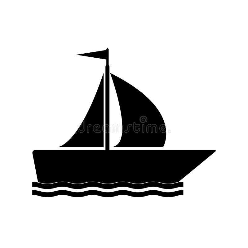 Sailing ship icon stock vector. Illustration of cargo - 282881652