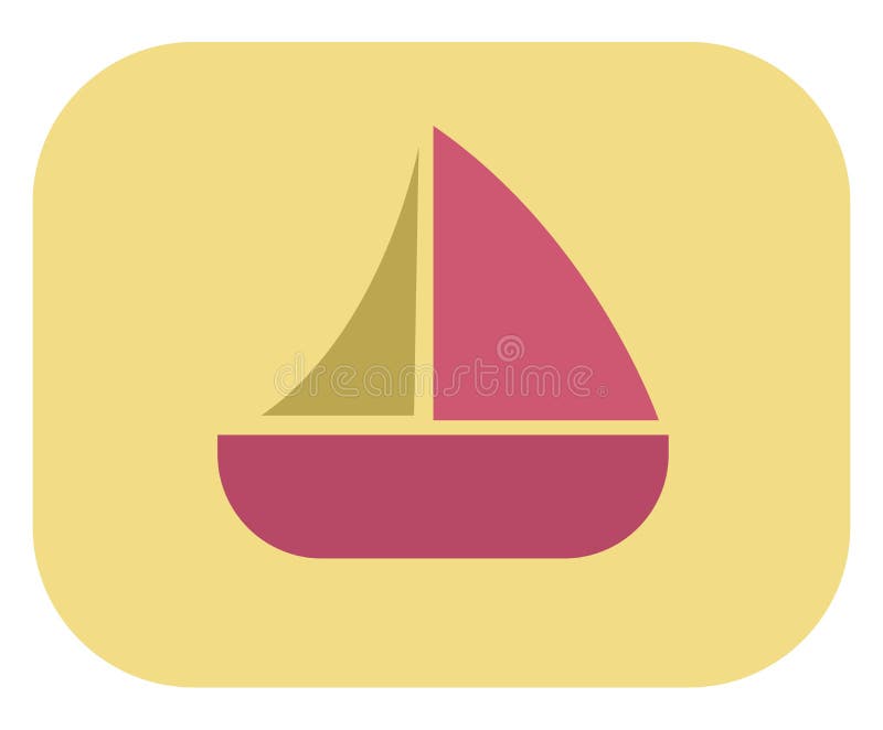 Sailing ship, icon stock vector. Illustration of sail - 261065383