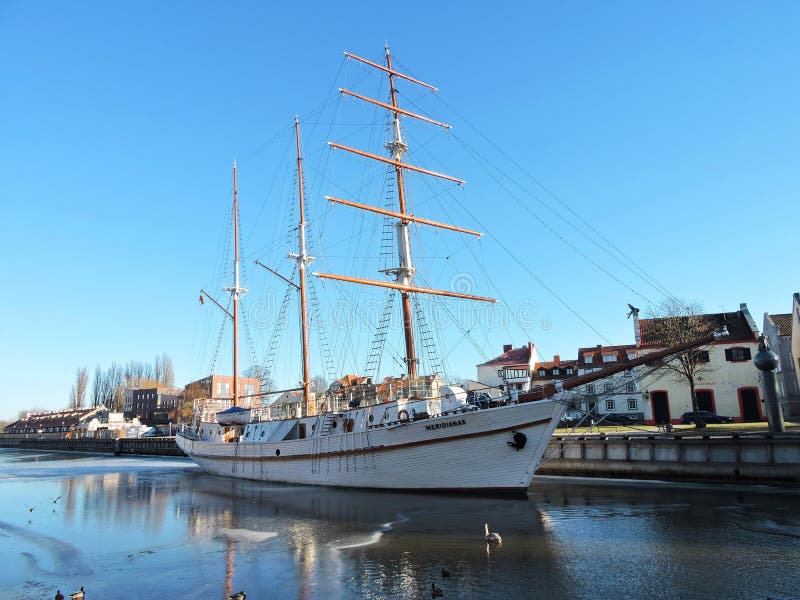 Sailing ship, Lithuania editorial stock image. Image of architecture ...