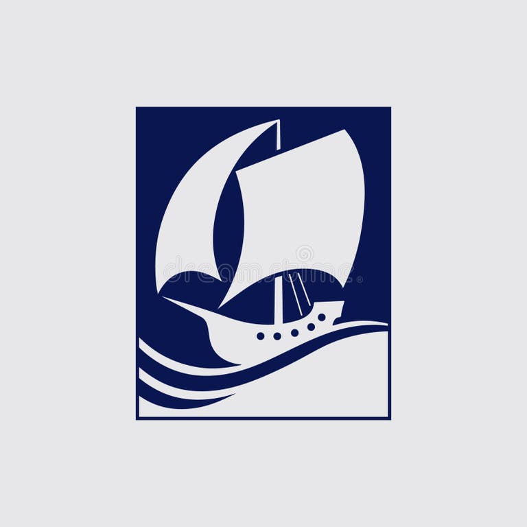 Sailing Ship Logo Design and Silhouette Sailing Ship Vector ...