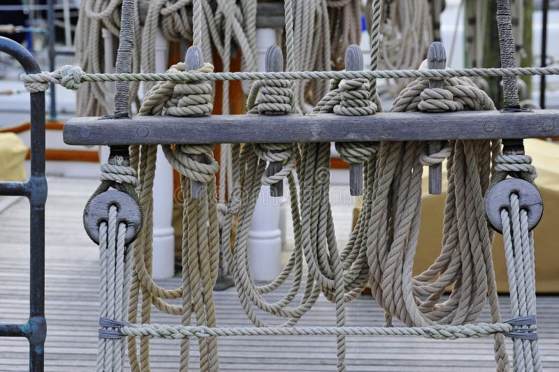 Sailing ship rigging stock image. Image of fastened - 134029485