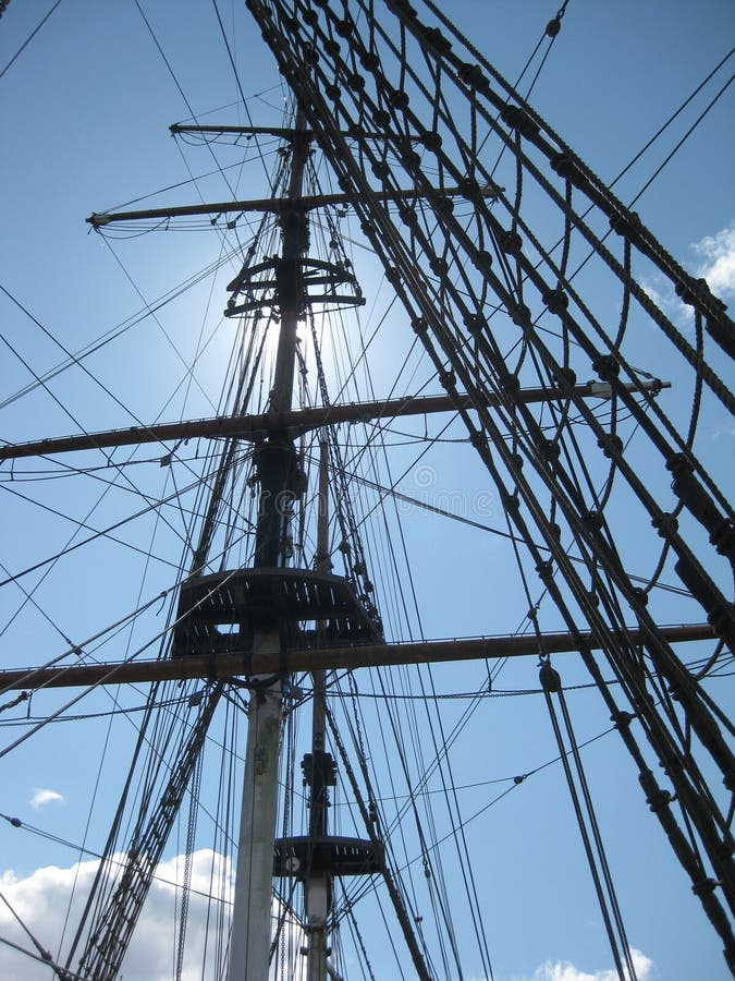 Sailing Ship Rigging 1 stock photo. Image of lines, vessel - 51348024