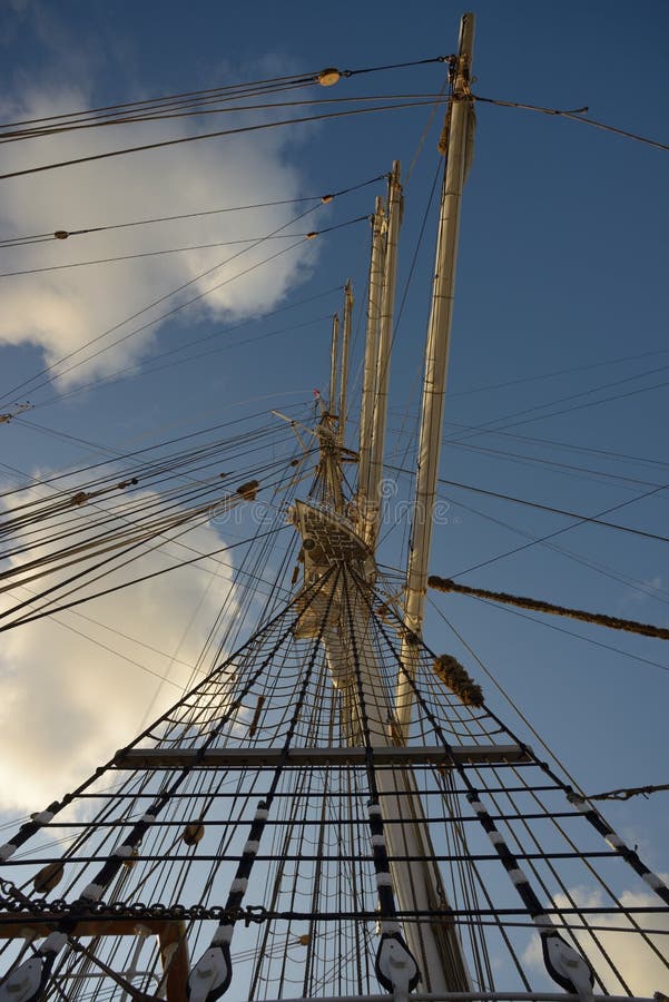 Sailing ship rigging stock photo. Image of rigging, europe - 44392638
