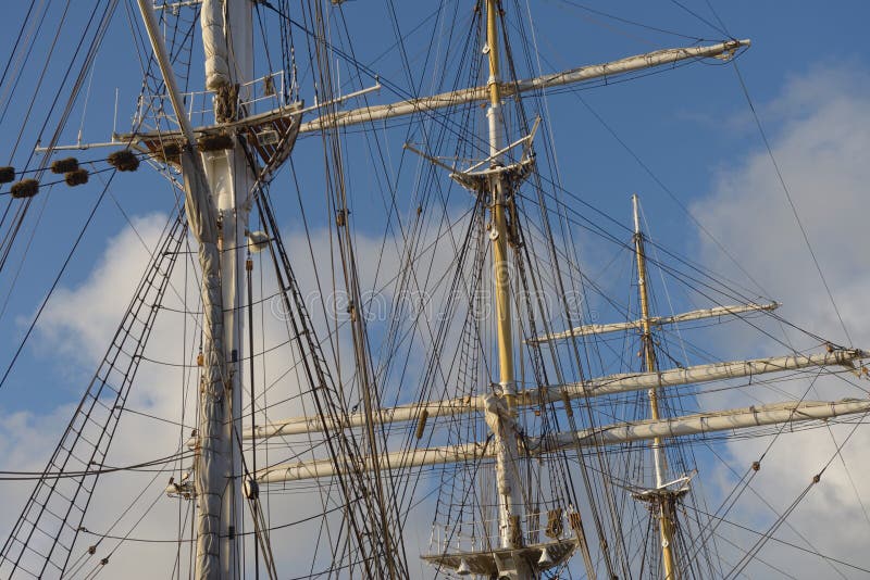 Sailing ship rigging stock image. Image of carrack, frigate - 44392643