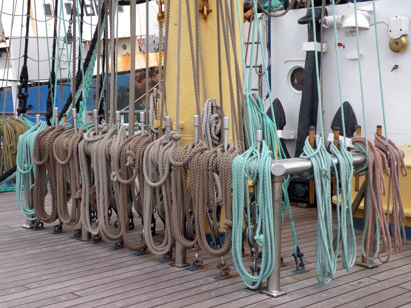 Sailing ship ropes stock image. Image of sails, sailing - 36523317