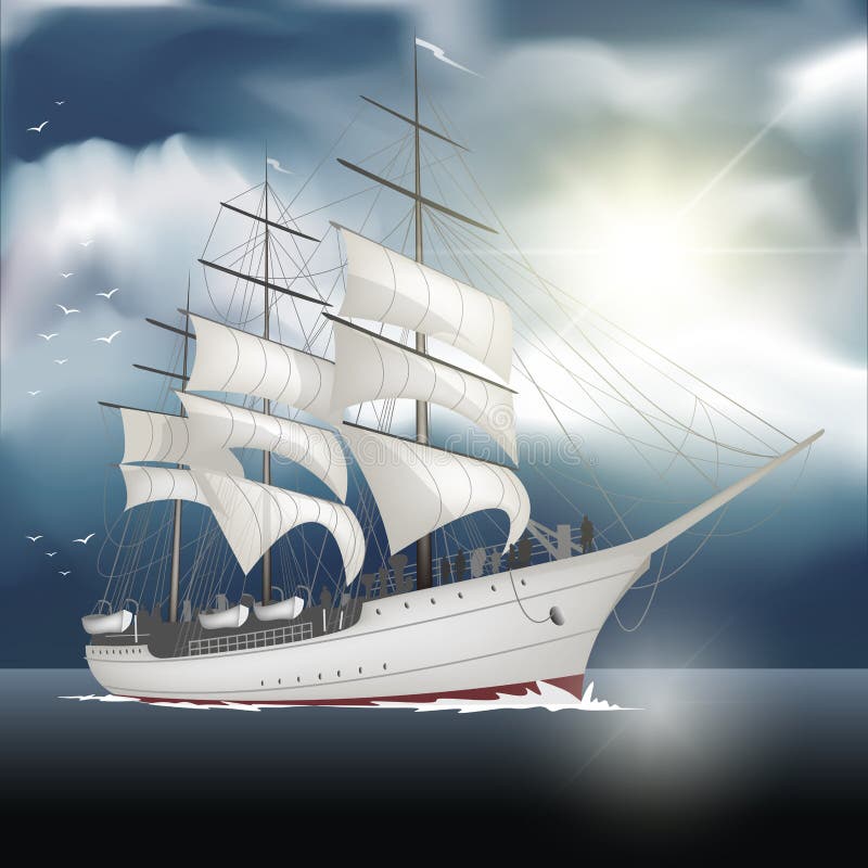 Pirate ship stock vector. Illustration of paper, compass - 21149445