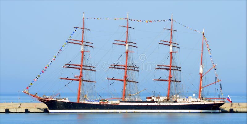 Sailing Ship Sedov in Sochi Harbor Editorial Photo - Image of dock ...
