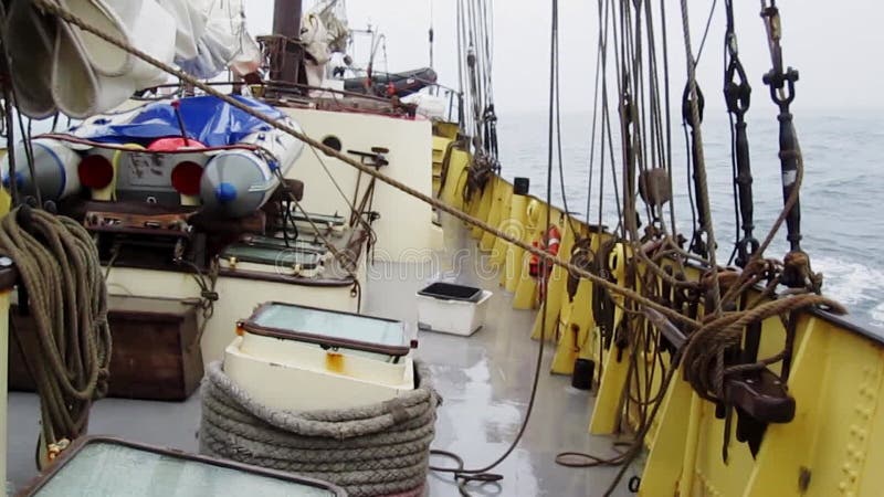 Sailing ship trip stock video. Video of seafaring, shoreline - 221830445