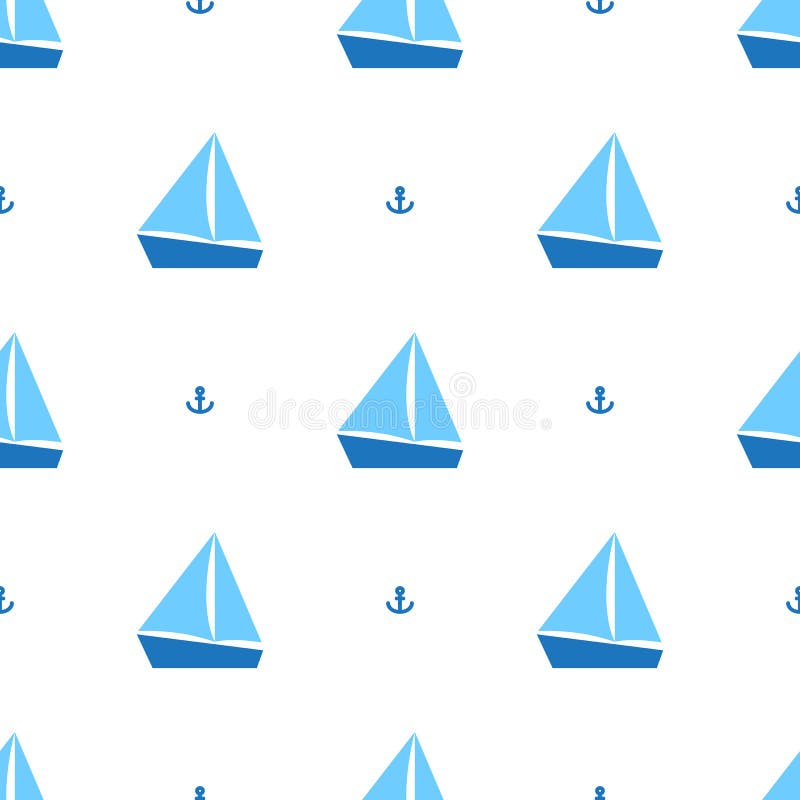 Sailing ships pattern stock vector. Illustration of repetition - 73345648