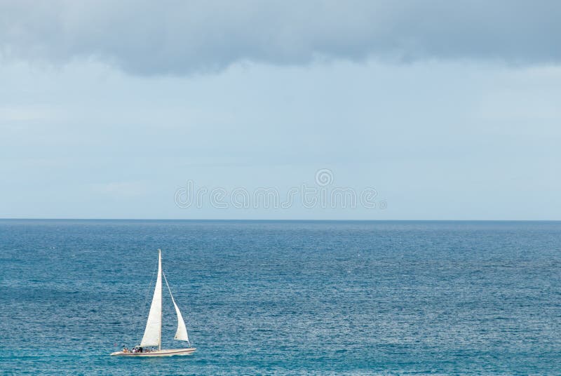 Sailing Sloop in the Caribbean V Stock Image - Image of ship, aqua ...