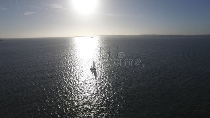 Sailing in the Solent editorial image. Image of sunset - 89211175